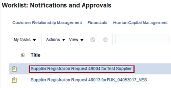 Reject a Supplier Registration Request